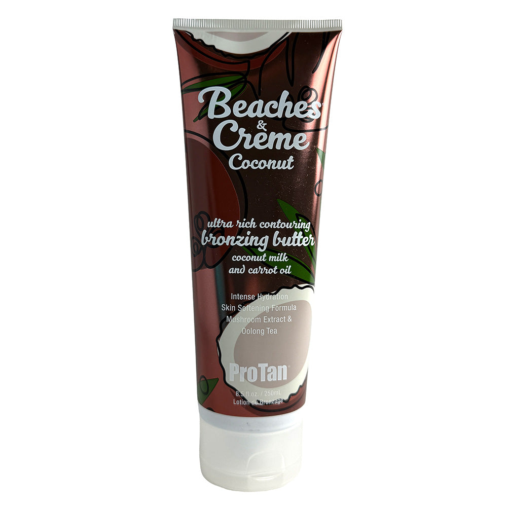 Pro Tan Beaches Crème Coconut Tanning Lotion 13.5 oz Rich Dark Bronzer ...